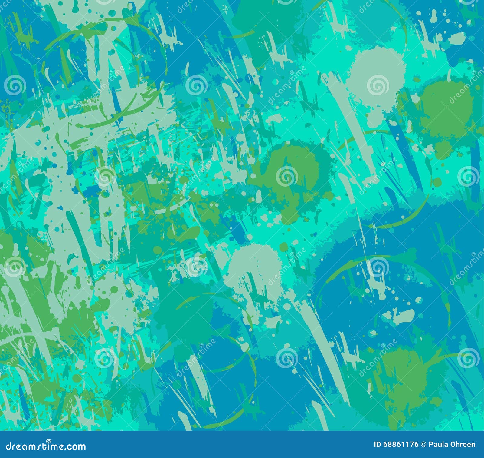 Turquoise Grunge Paint Splatter Background Stock Illustration ...
