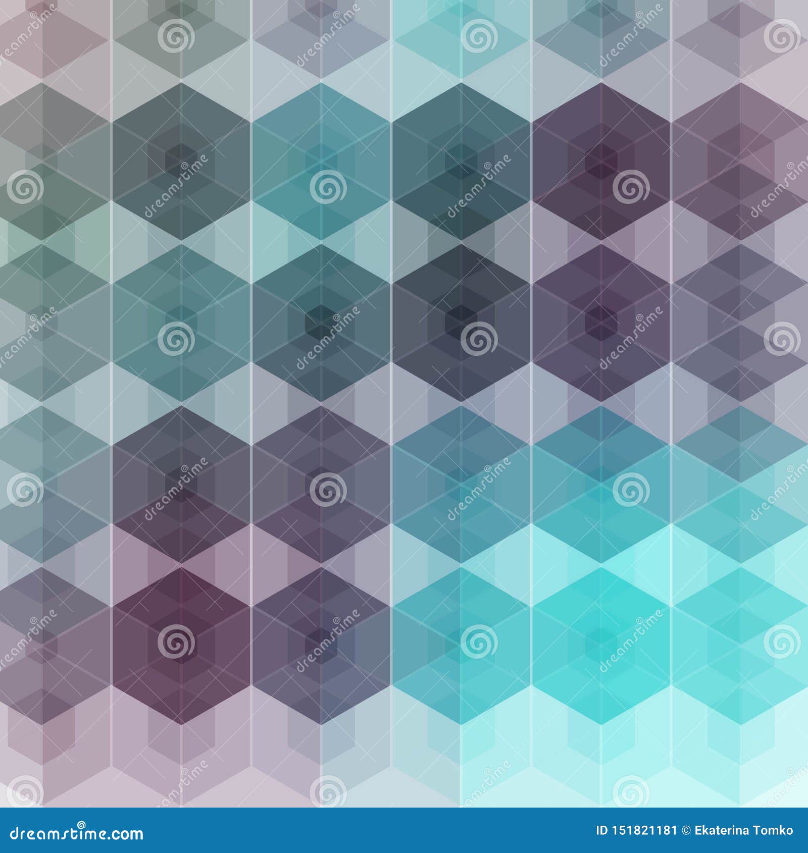 Turquoise Hexagons. Presentation Layout. Abstract Vector Background ...