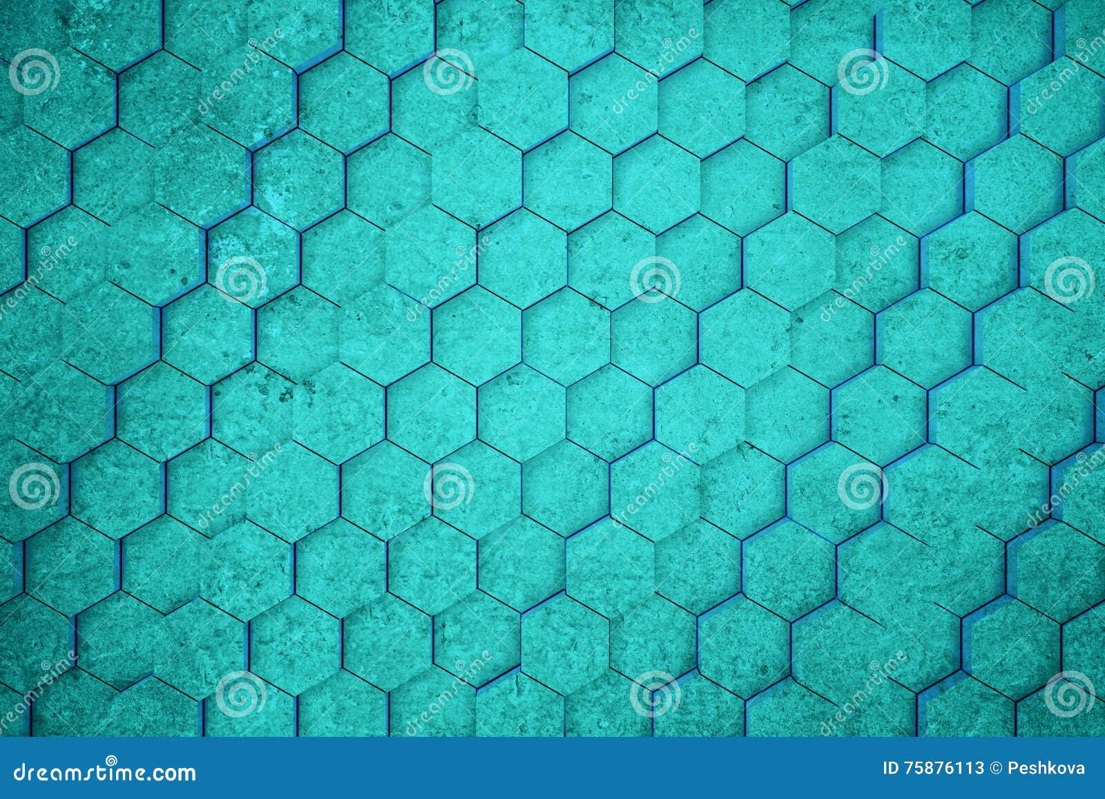 Turquoise Honeycomb Background Stock Illustration - Illustration of macro, closeup: 75876113