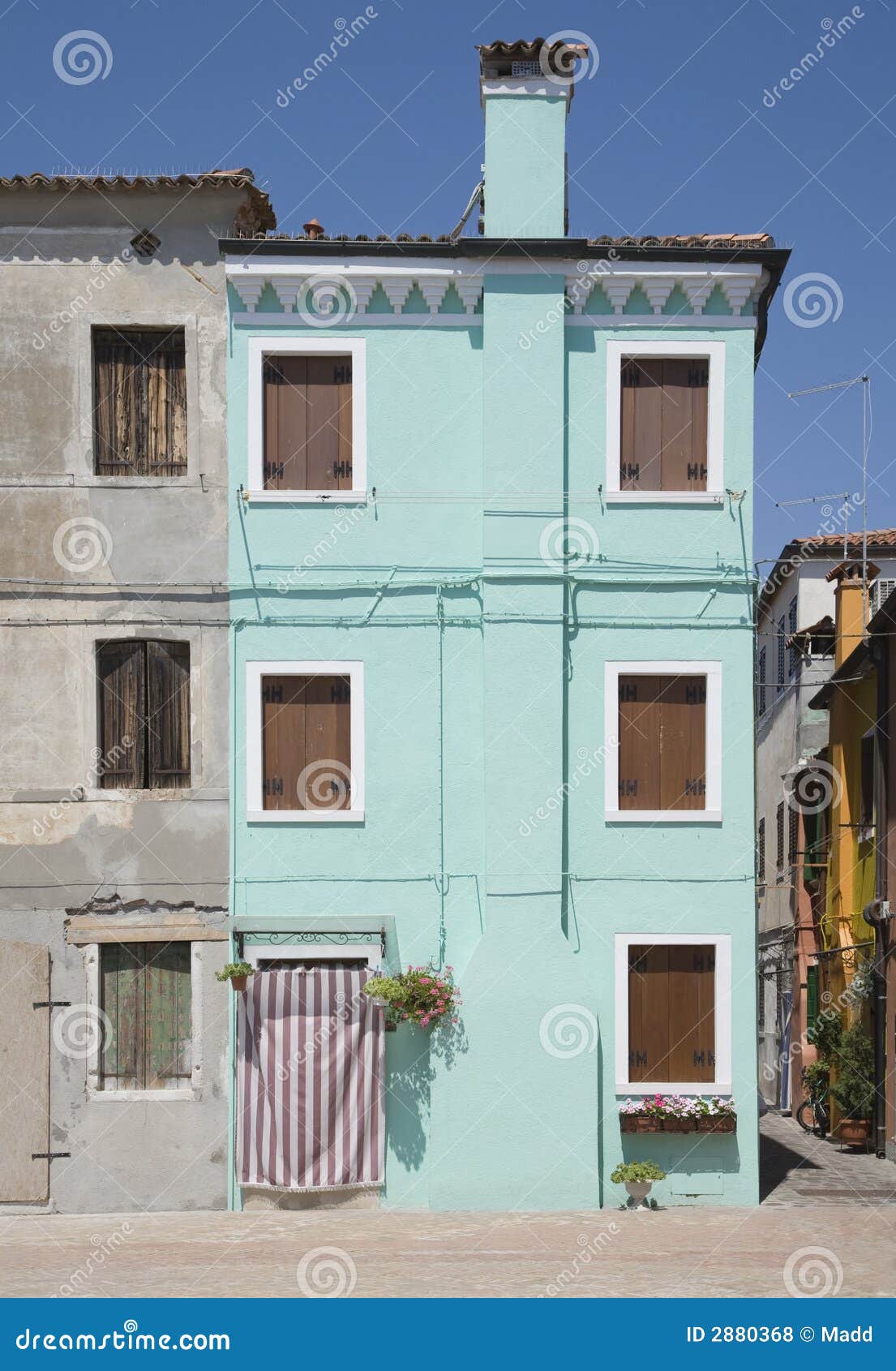 Turquoise House stock photo. Image of europe, shutter - 2880368