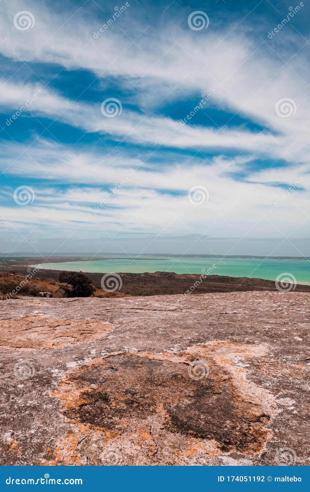 A Turquoise Lake in the Middle of the Desert Stock Photo - Image of ...