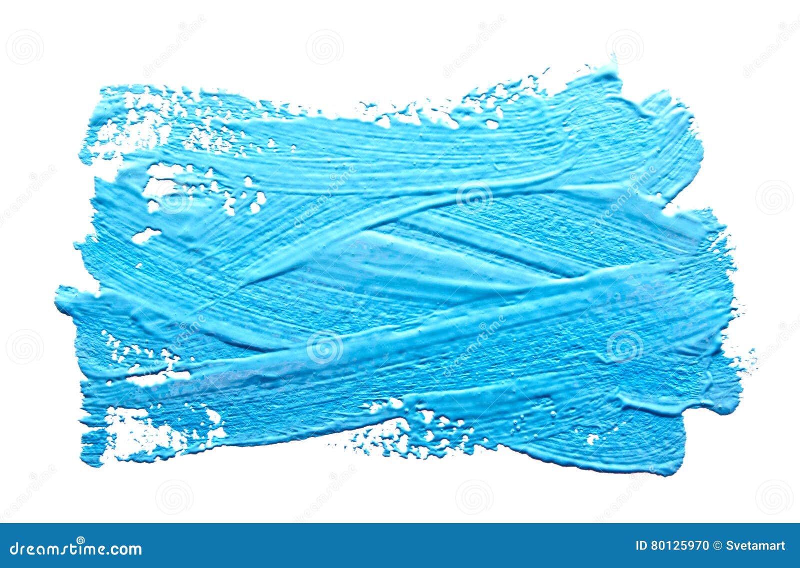 Turquoise, Light Blue Watercolor Shapes, Splotches, Stains, Paint Brush ...