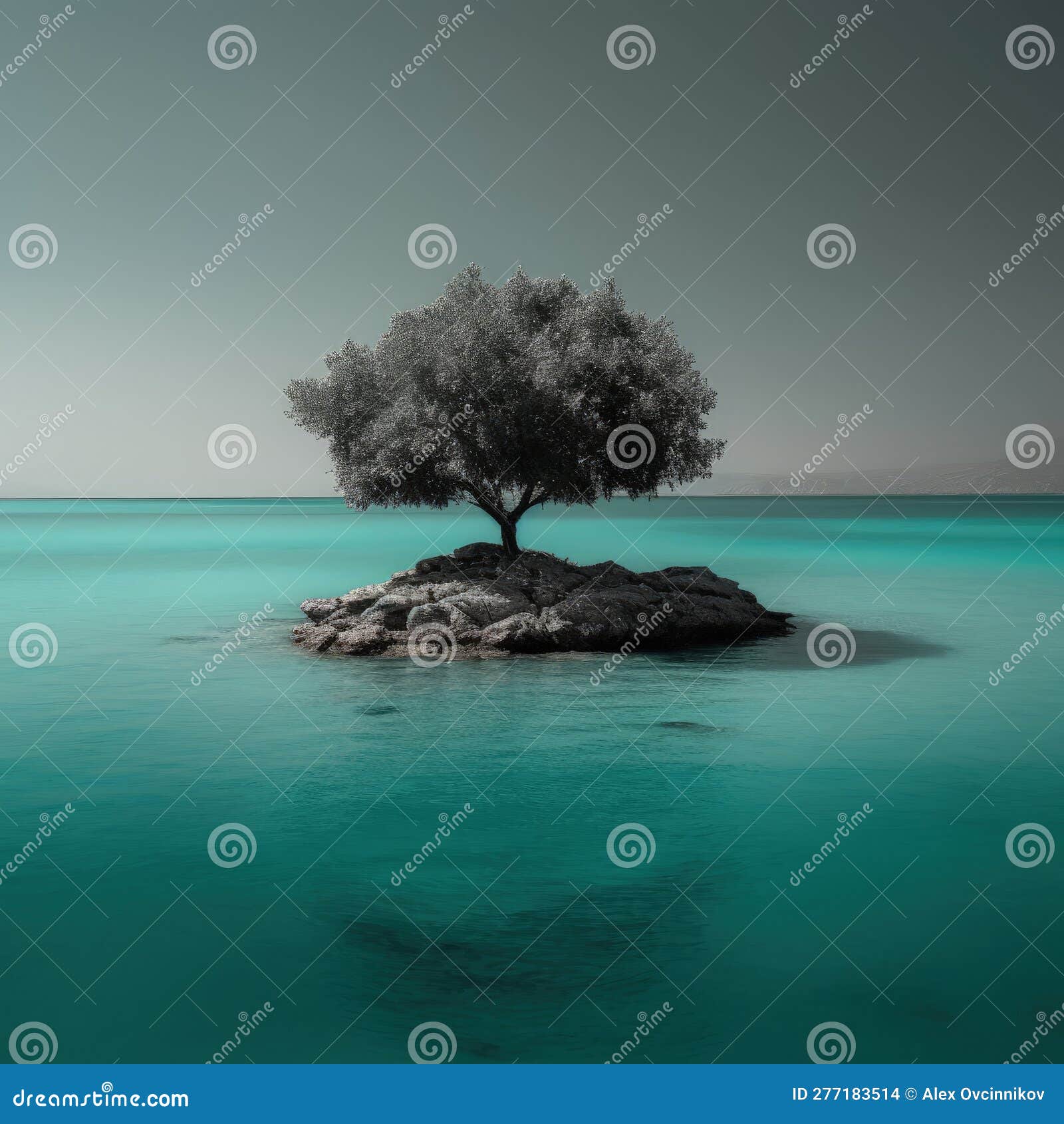 Turquoise Minimalistic Scenery for Web and Print Design. Stock ...