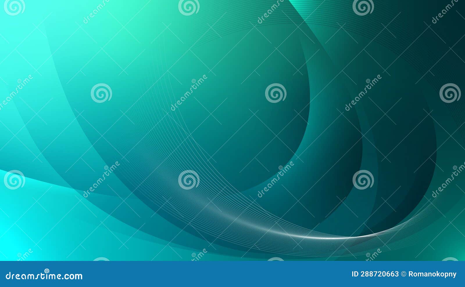 Turquoise Modern Background with Elegant Curves Stock Vector ...
