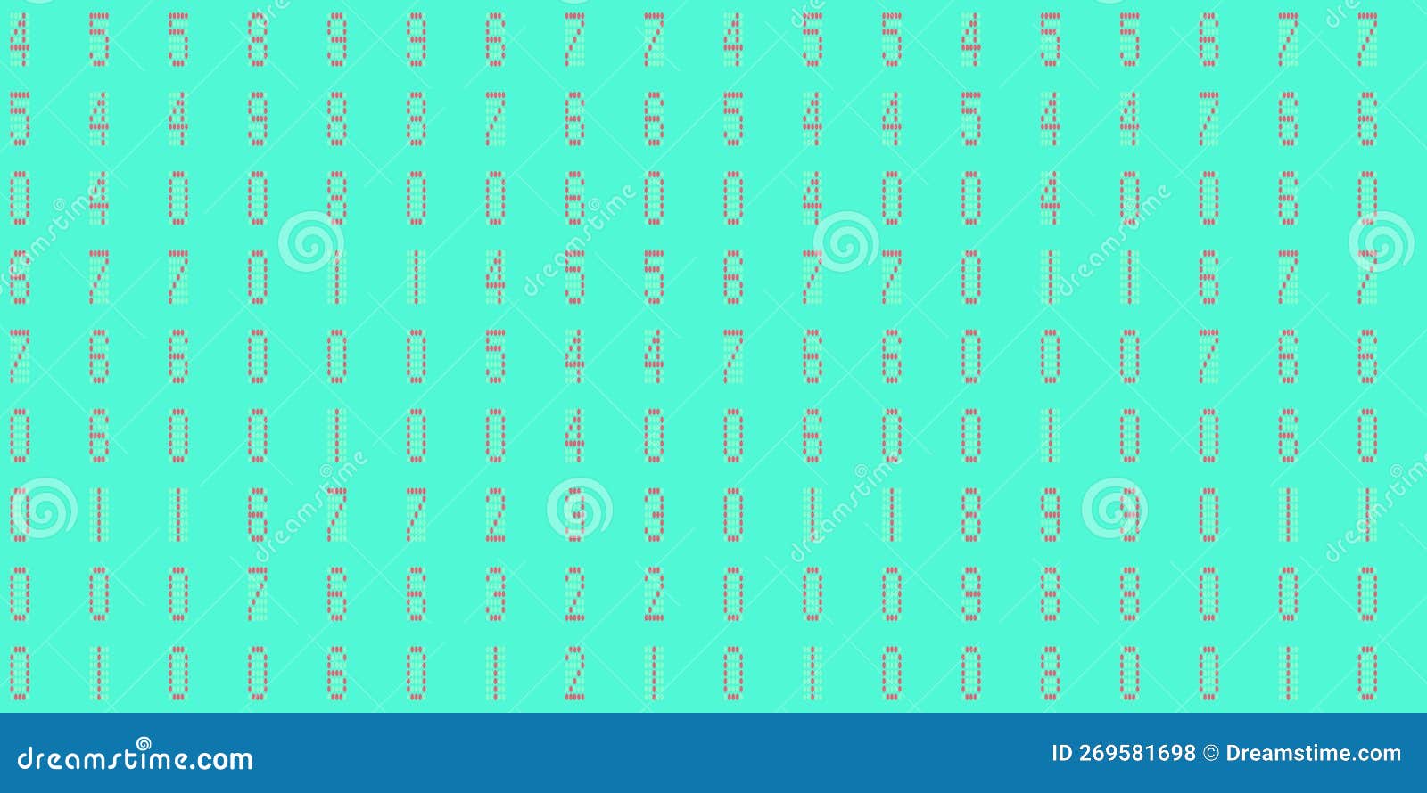 Turquoise Cyberspace Texture. Numeric Binary Creative Surface. Numeral Tech Design Backdrop ...