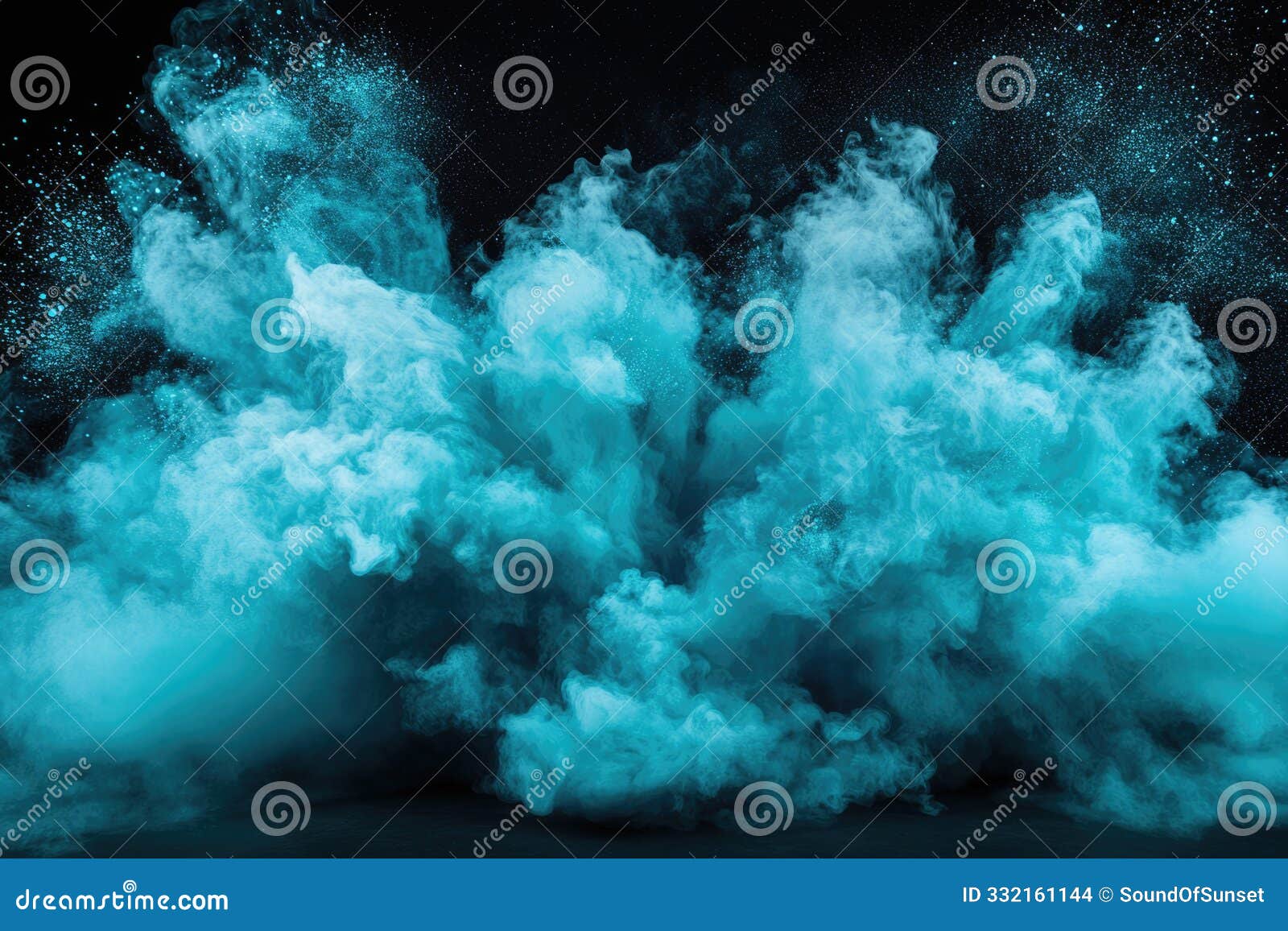 Turquoise Paint Explosion Splash Abstract Background. Colorful Cloud ...
