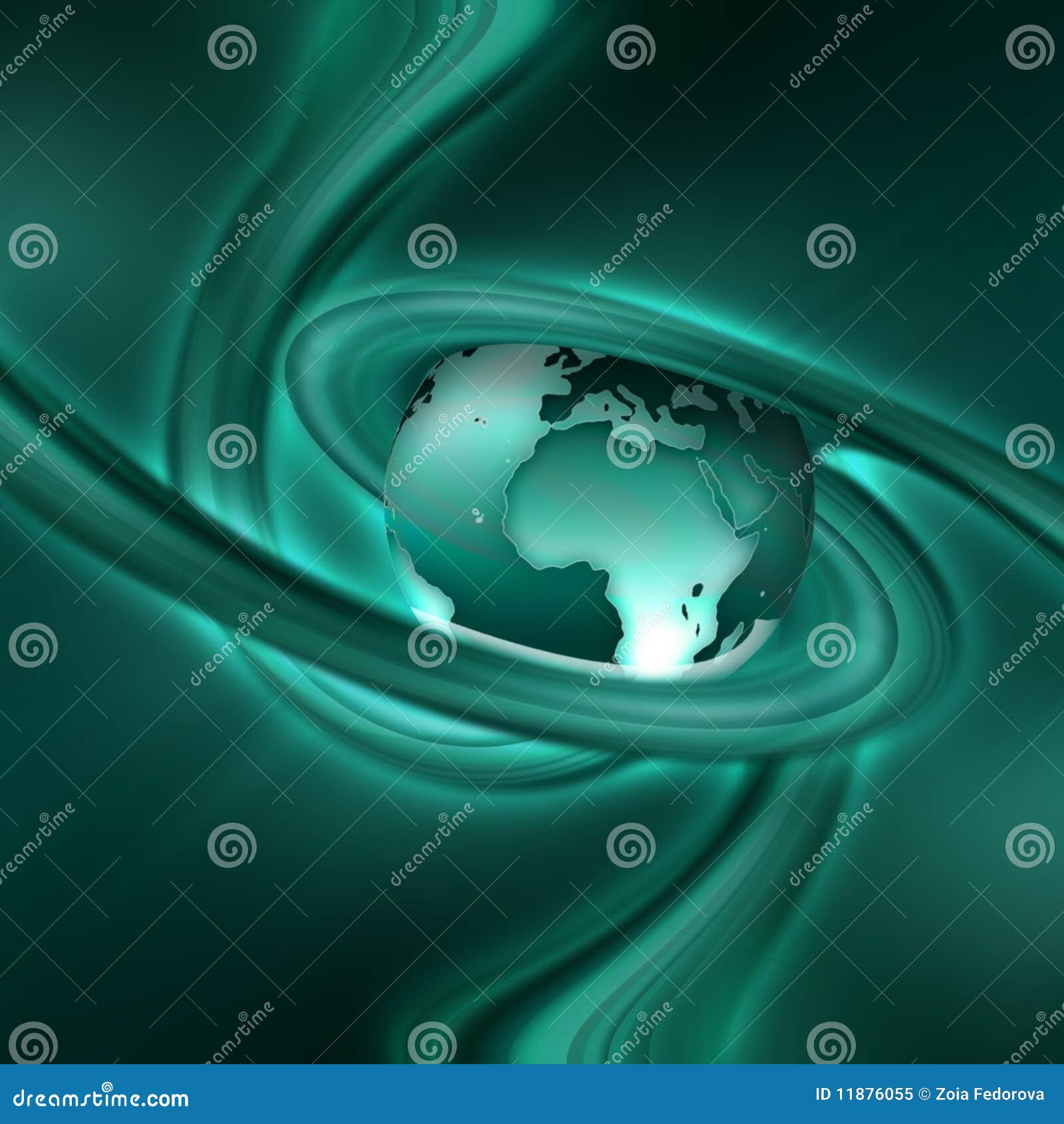 Turquoise Planet stock illustration. Illustration of ideas - 11876055