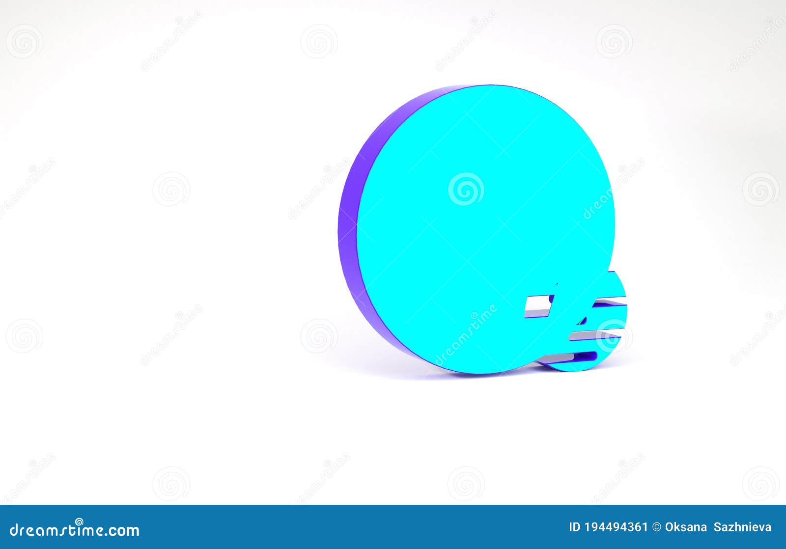 Turquoise Planet Icon Isolated on White Background. Minimalism Concept ...