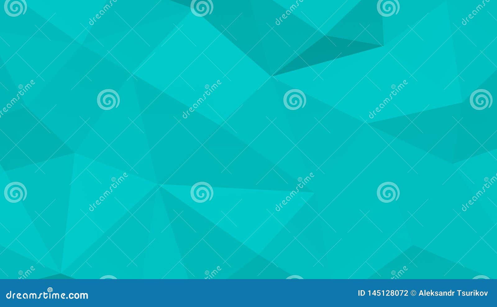 Turquoise Polygonal Geometric Surface Background. 3D Rendering Stock ...