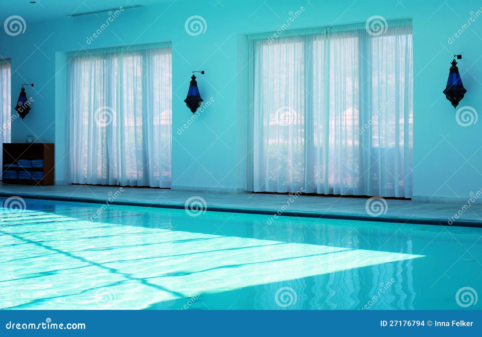Turquoise pool interior stock photo. Image of pattern - 27176794