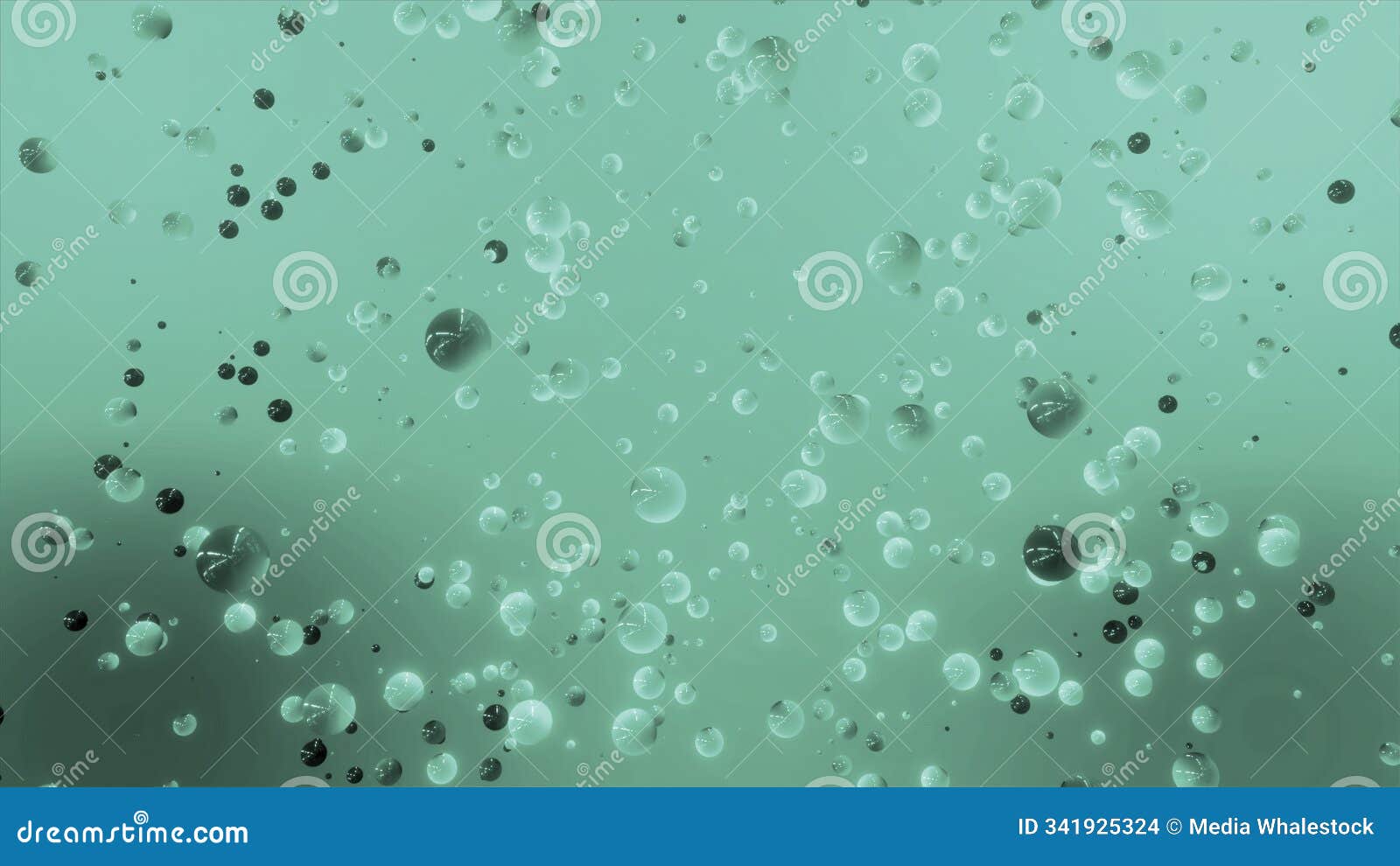 Turquoise and Red Background. Design.Flying Round Objects in 3d Format ...