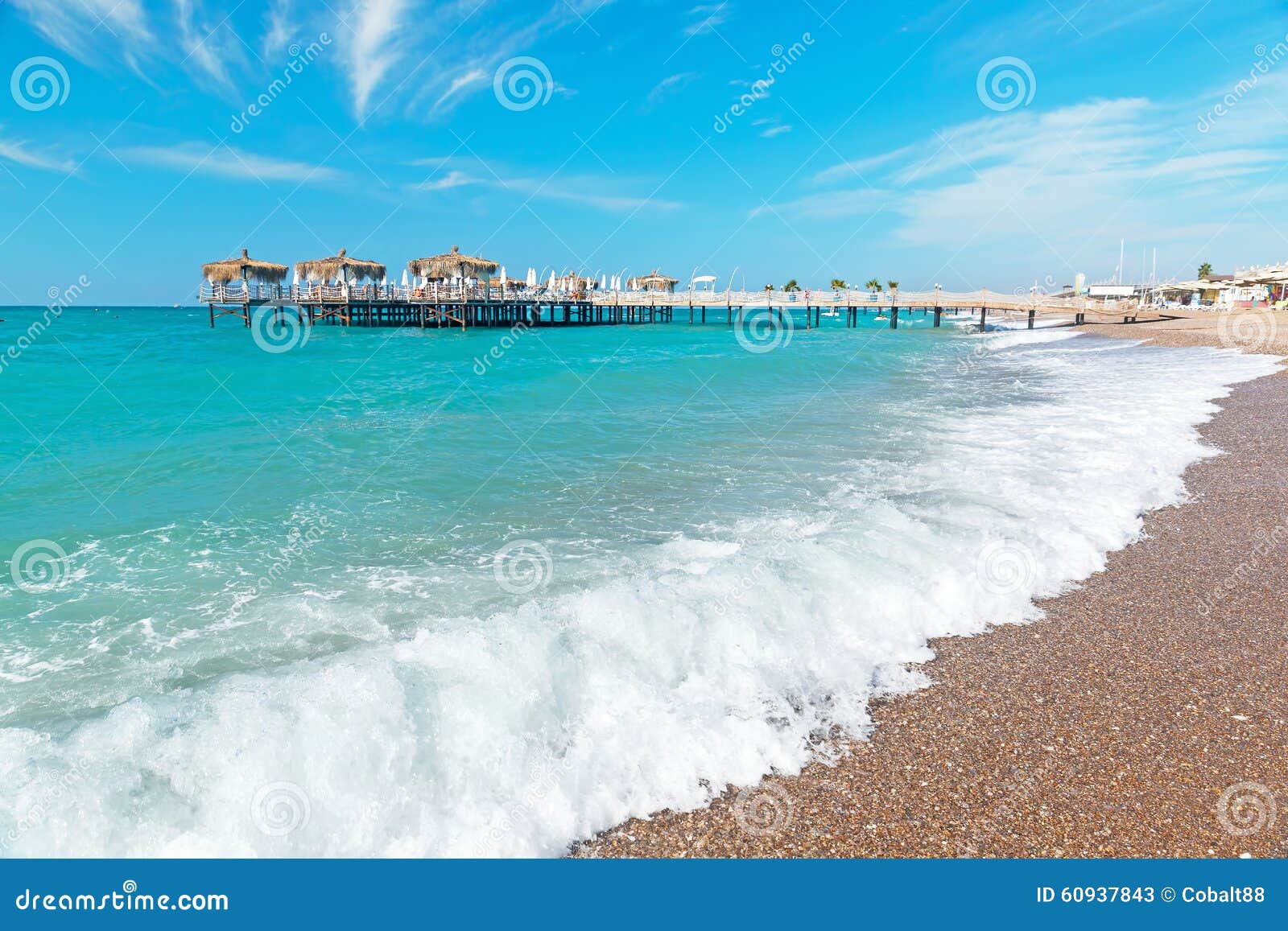 Turquoise sea stock image. Image of scenery, ocean, outside - 60937843