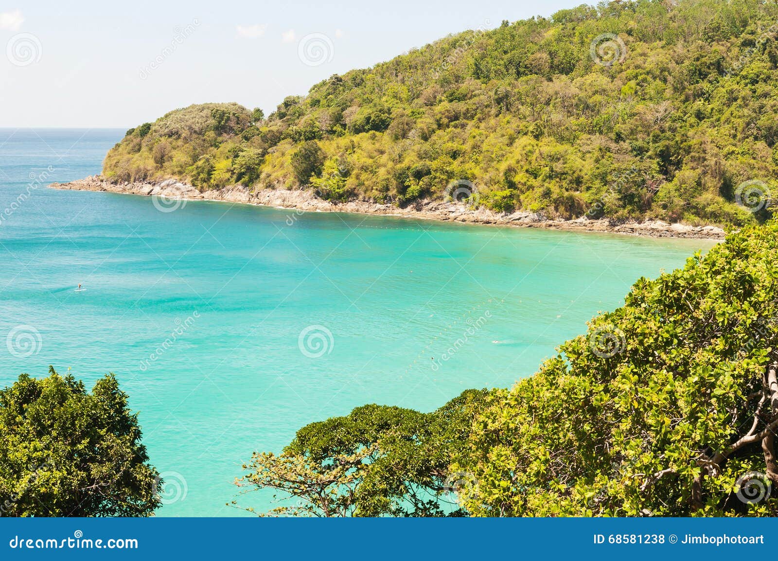 Turquoise Sea with Cloud Sky Stock Photo - Image of background, summer ...