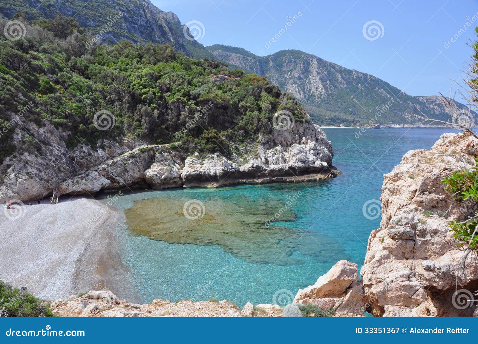 Turquoise Sea at Coast of Samos, Greece Stock Image - Image of beach ...