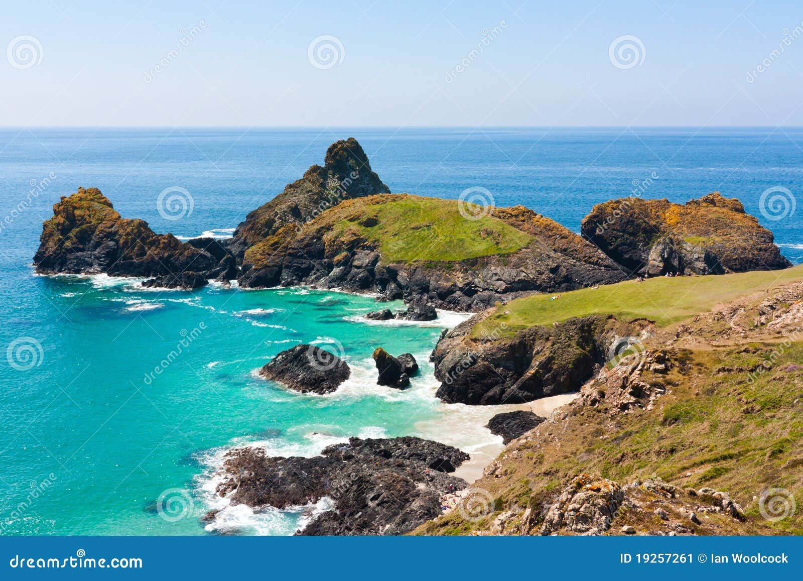 Turquoise Sea at Kynance Cove Stock Image - Image of kynance, cornwall ...