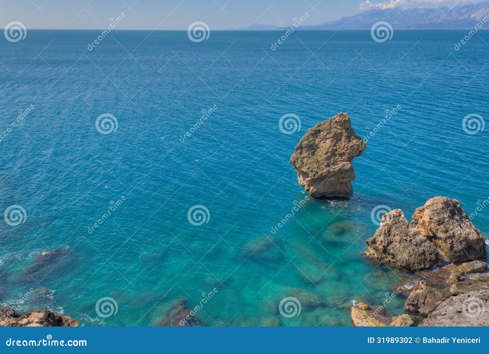 Turquoise Sea stock photo. Image of mediterranean, blue - 31989302