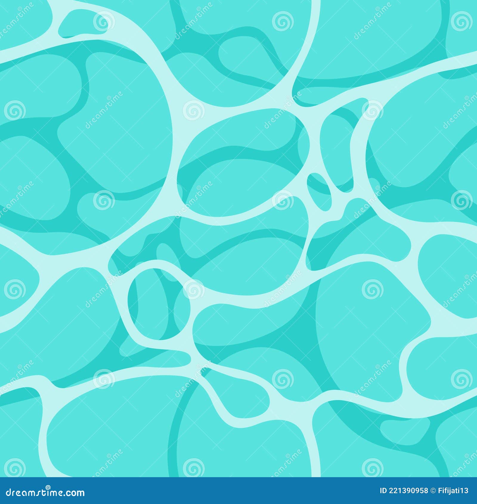 Turquoise Sea Water Surface Seamless Pattern Stock Vector ...