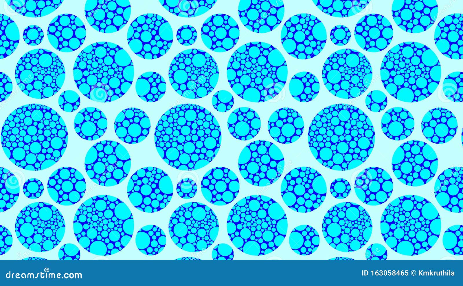 Turquoise Seamless Dotted Circles Pattern Stock Vector - Illustration ...