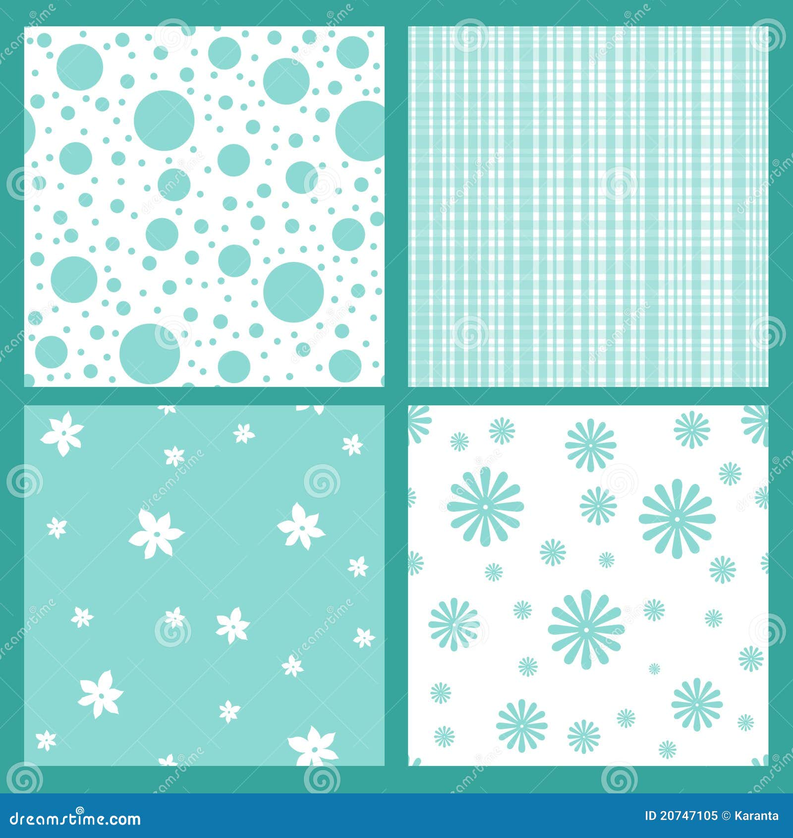 Turquoise Seamless Tiling Textures Stock Illustration - Illustration of ...