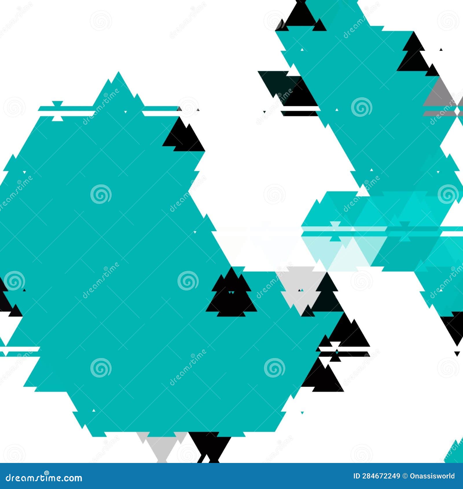 Turquoise Shapes and Blurs Abstract Creative Background Stock ...