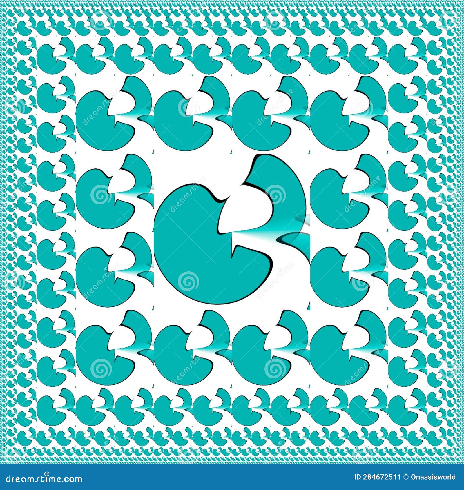 Turquoise Shapes and Blurs Abstract Creative Background Stock ...