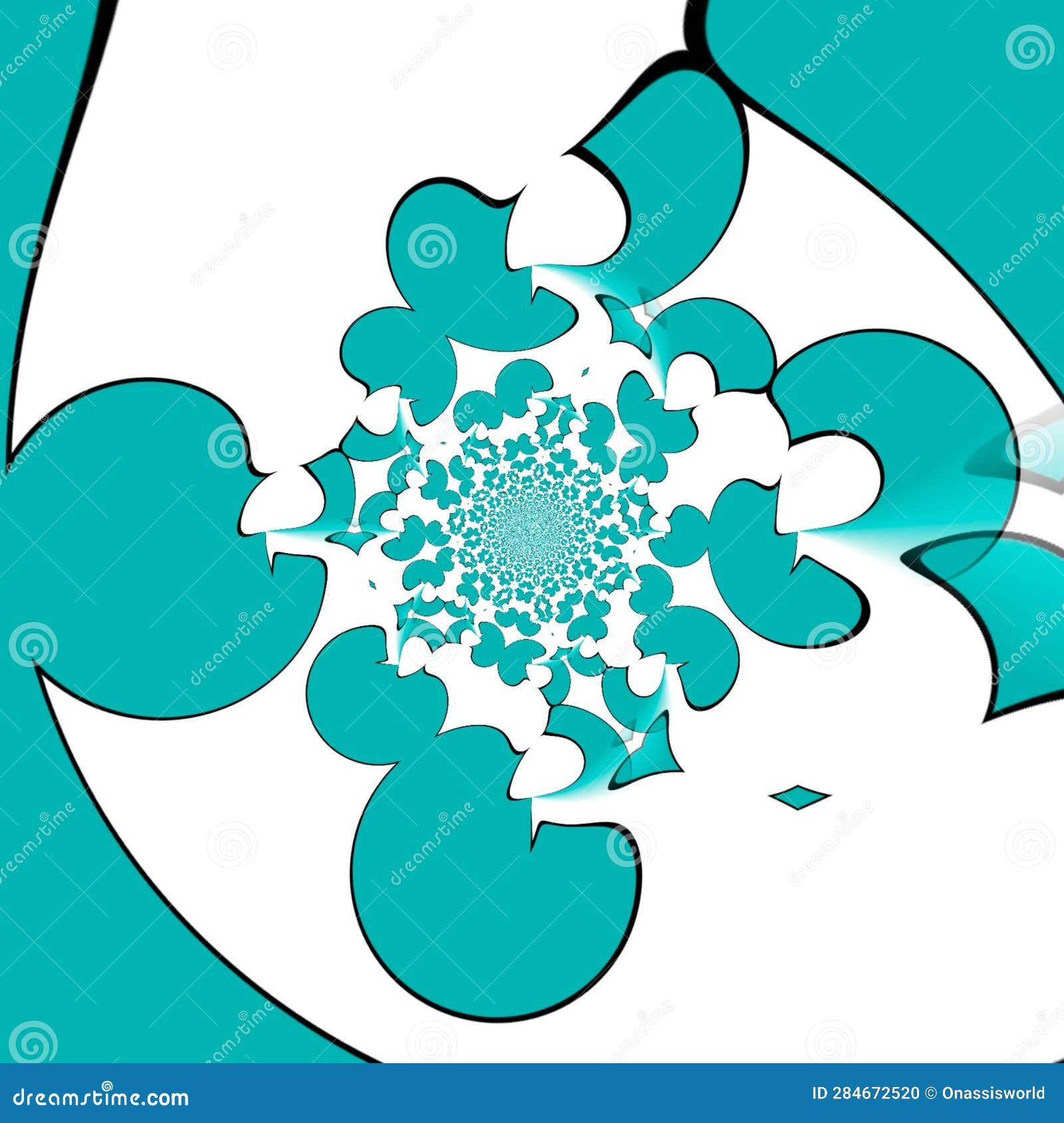 Turquoise Shapes and Blurs Abstract Creative Background Stock ...