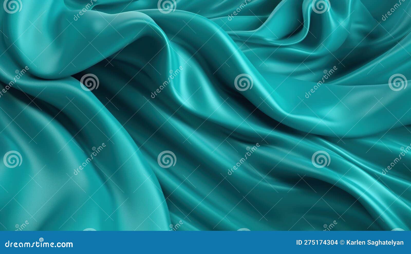Turquoise Silk Background, for Product Presentation. Generative AI ...