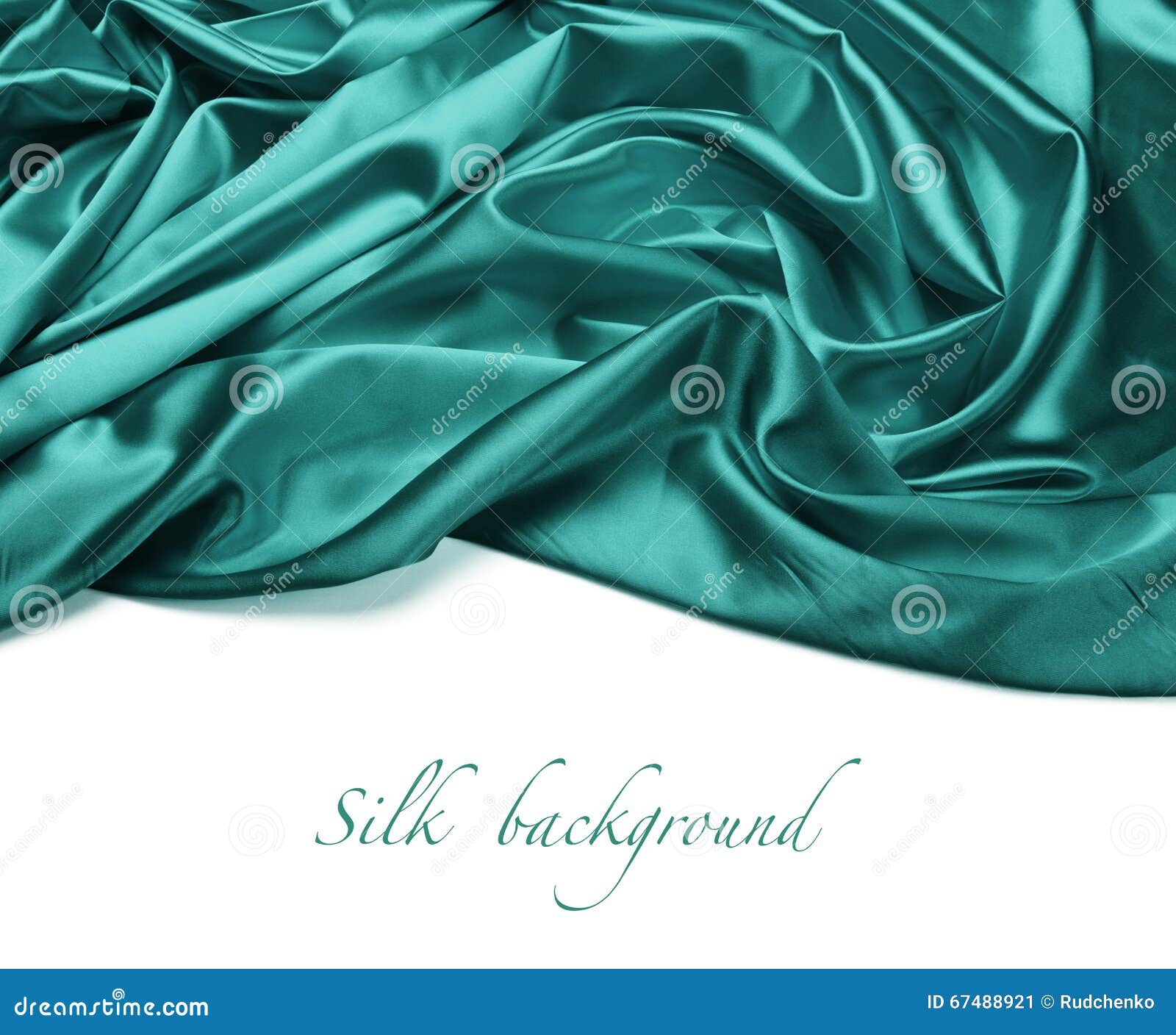 Turquoise Silk Fabric Background Stock Photography | CartoonDealer.com ...