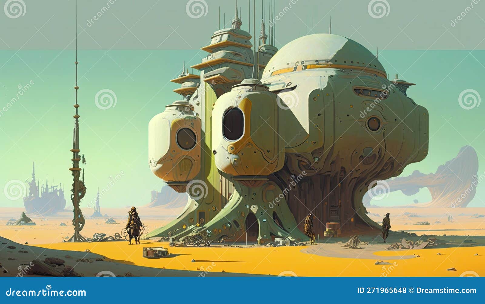 The Big House of the Future Stock Illustration - Illustration of ...