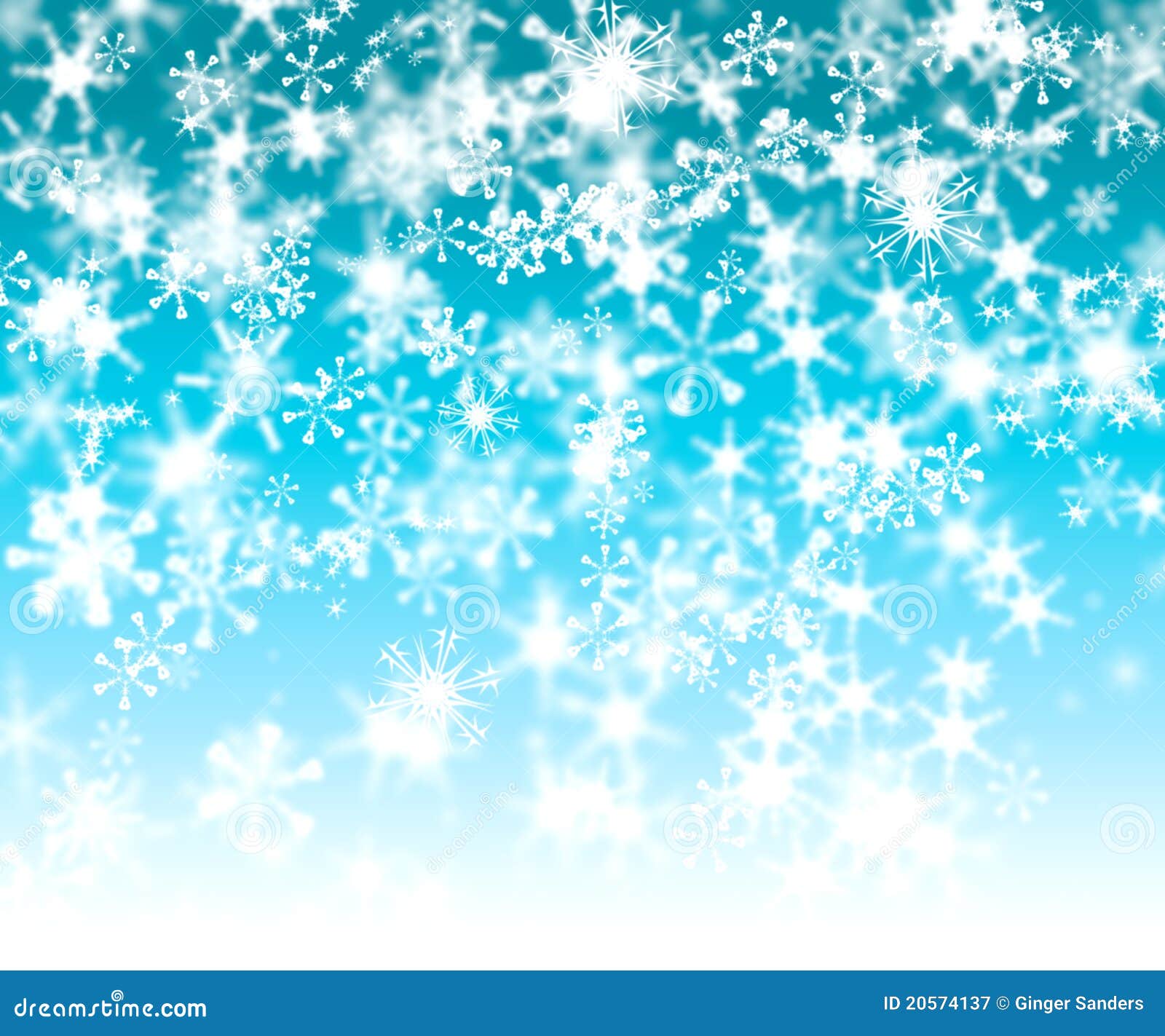 Turquoise Snowflake Bokeh Background Stock Illustration - Illustration ...