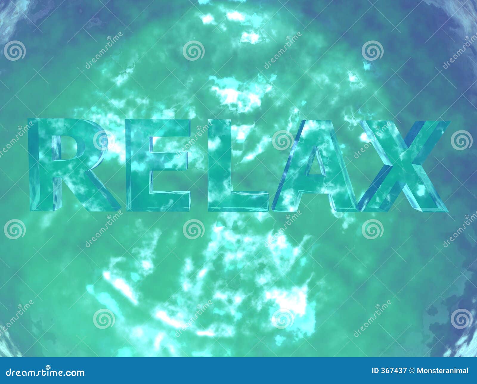 Turquoise Sparkling Water with Relax Sign Stock Illustration ...