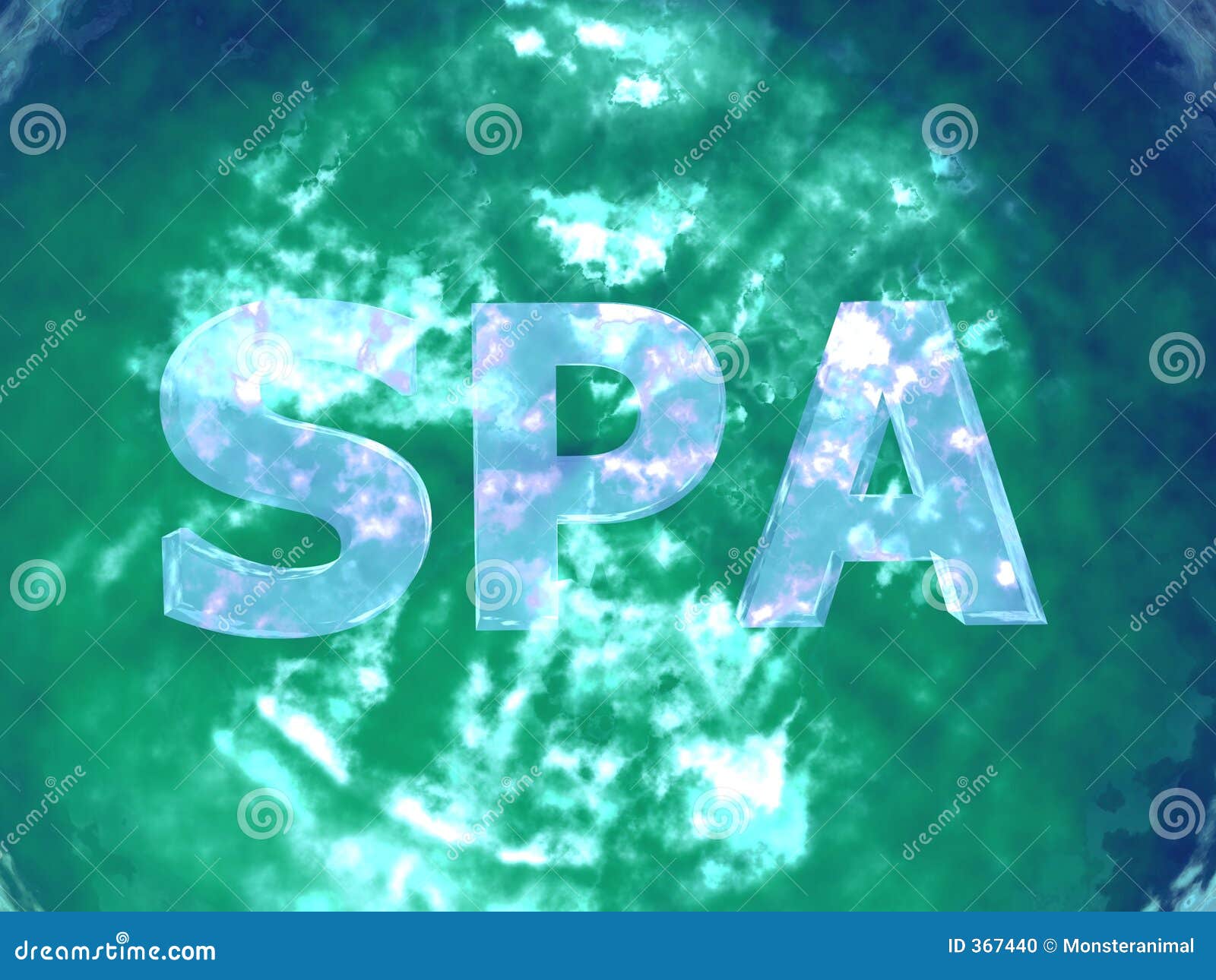 Turquoise Sparkling Water With SPA Sign Stock Photo | CartoonDealer.com ...