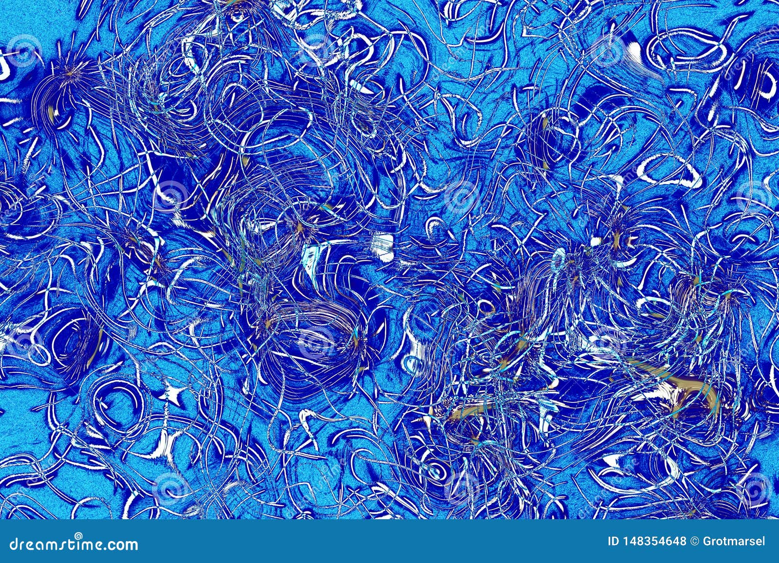 Turquoise Spiral and Twirl Loop Abstract Mess-up Pattern. Comic ...