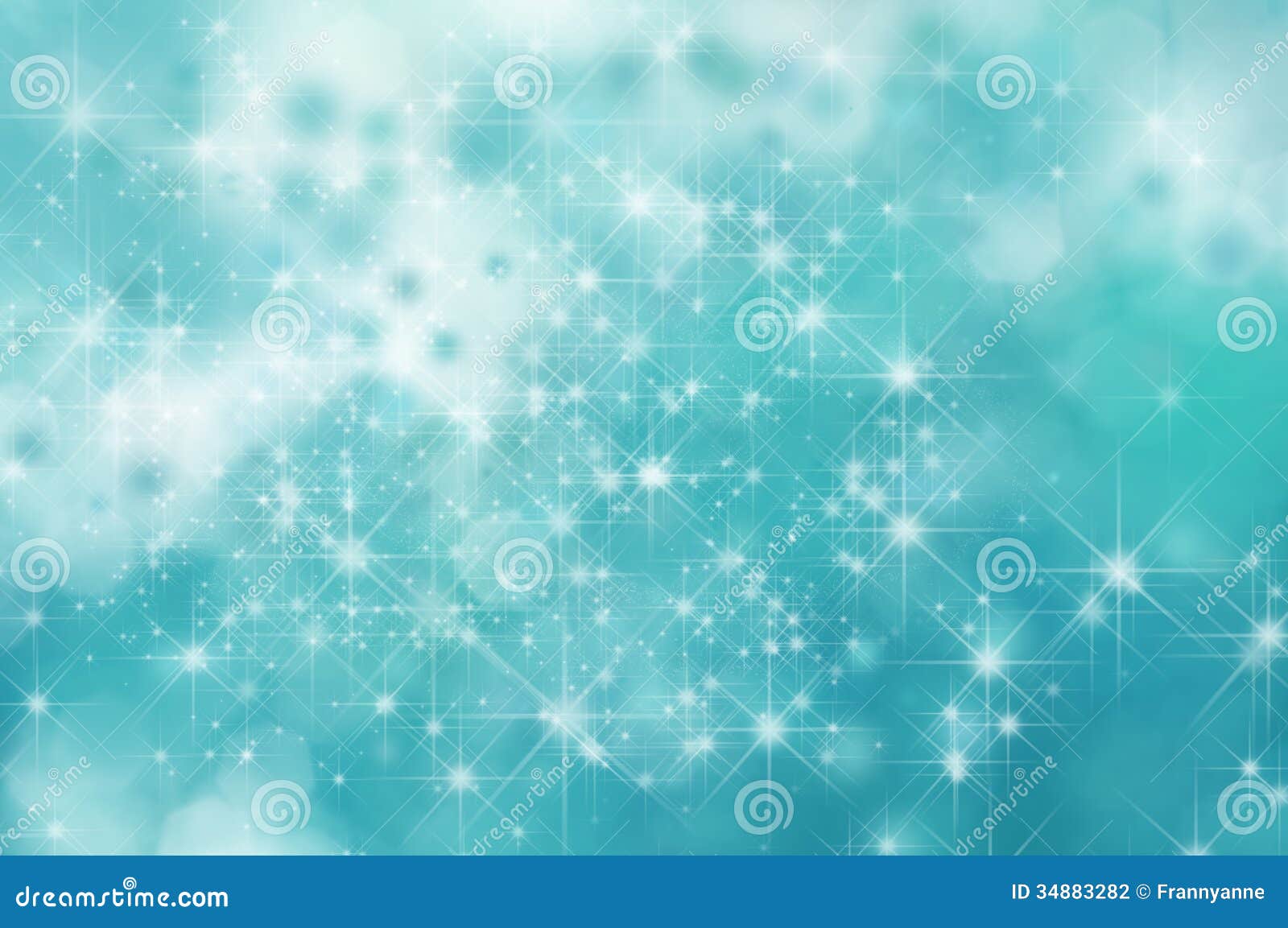 Turquoise Star Background stock illustration. Illustration of mist ...