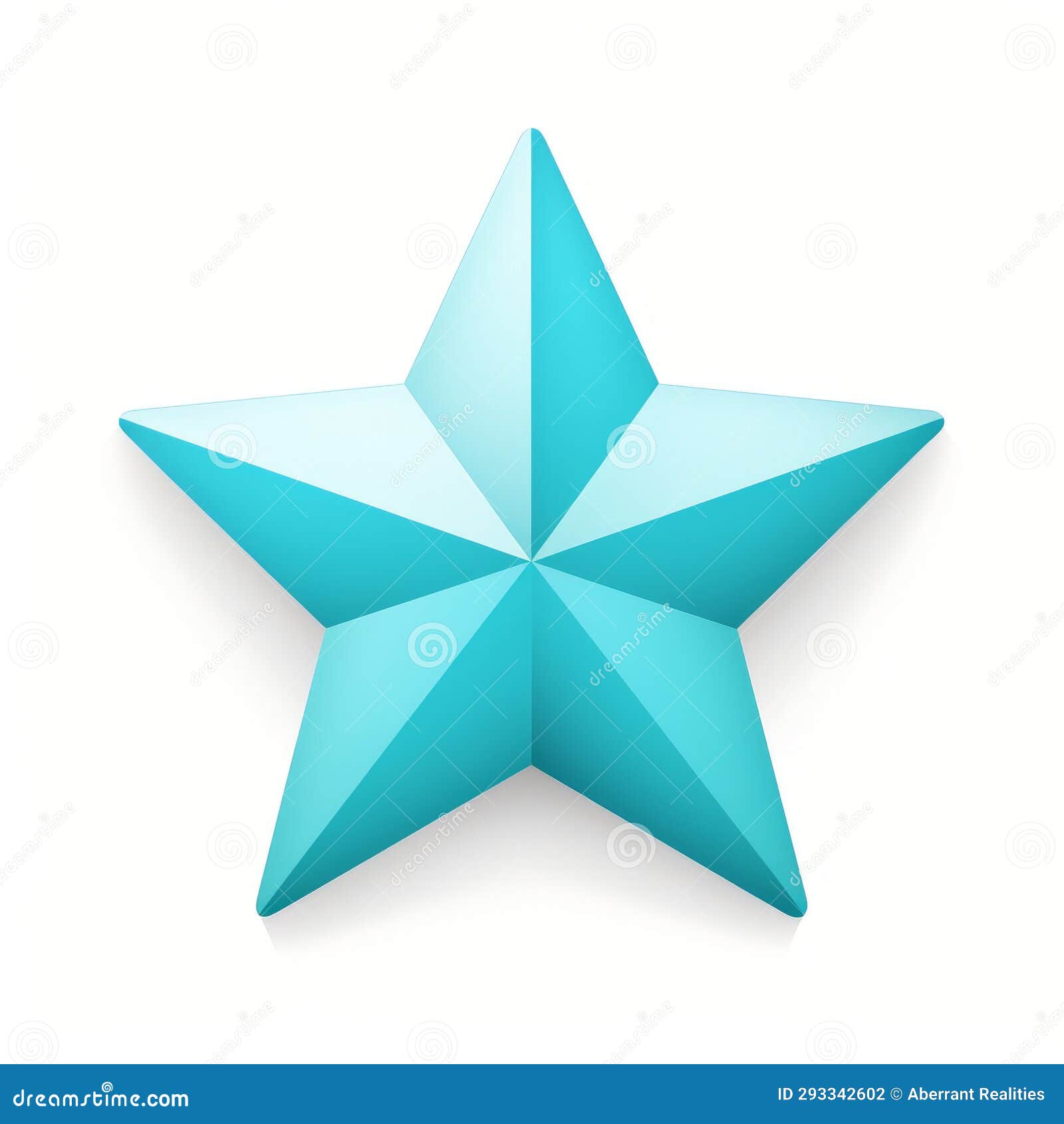 A Turquoise Star Icon on a White Background Stock Illustration ...