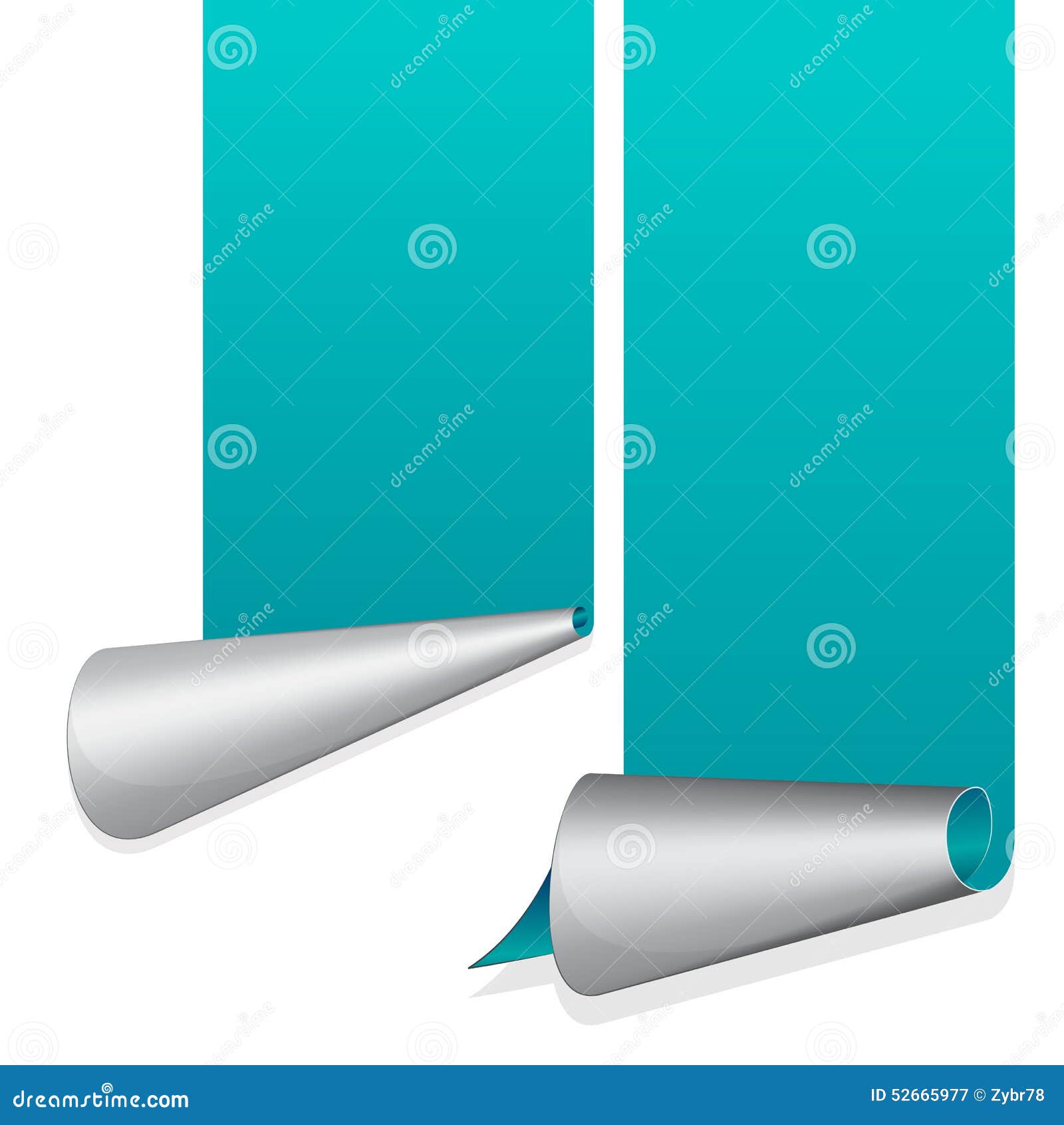 Turquoise Sticker with Curled Up Edge Stock Vector - Illustration of ...