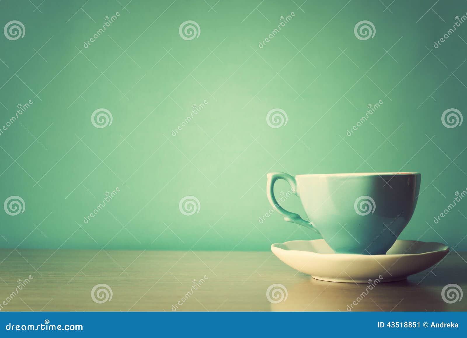 Turquoise tea cup stock image. Image of hipster, book - 43518851