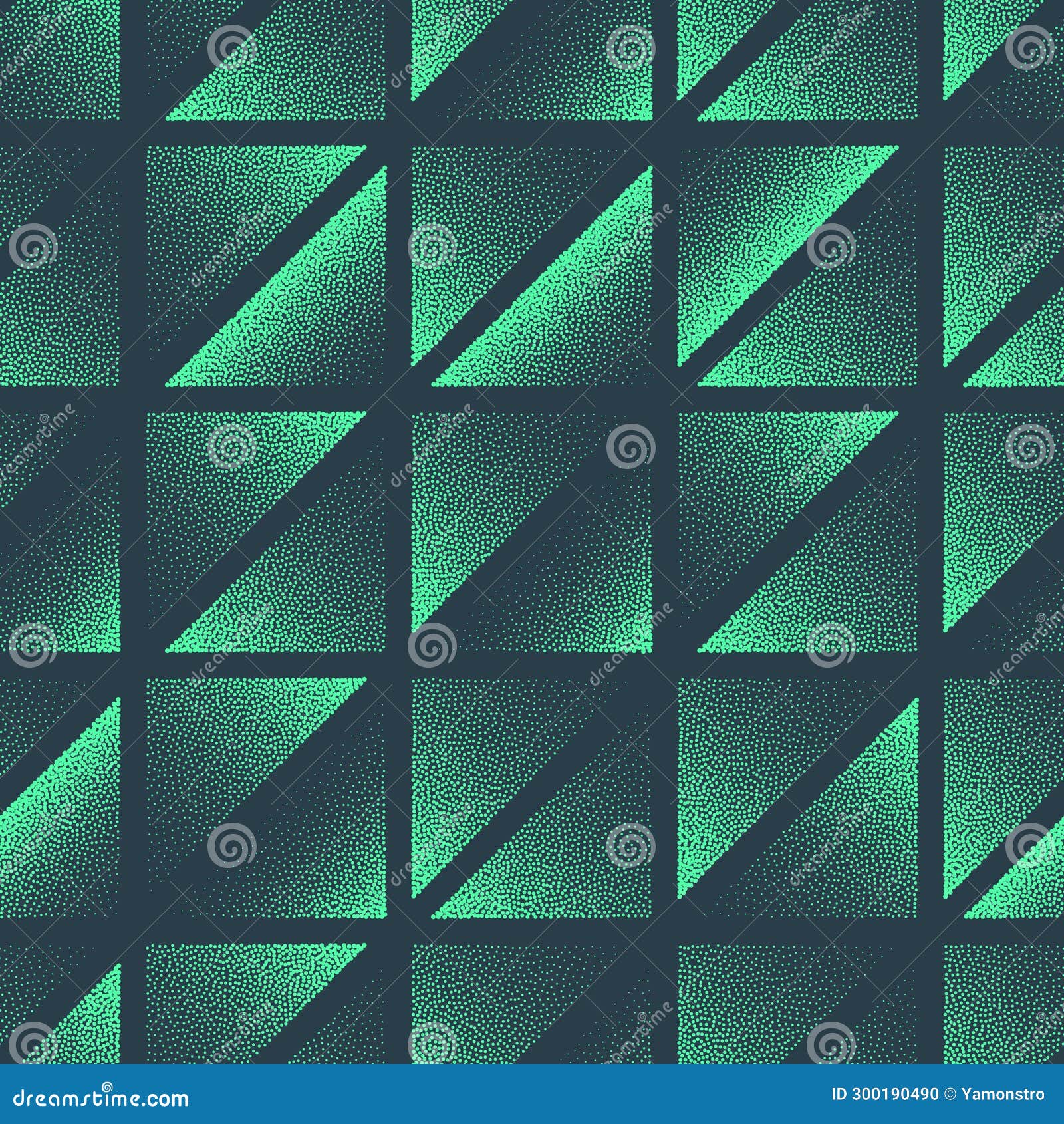 Turquoise Triangular Grid Seamless Pattern Trend Vector Abstract ...