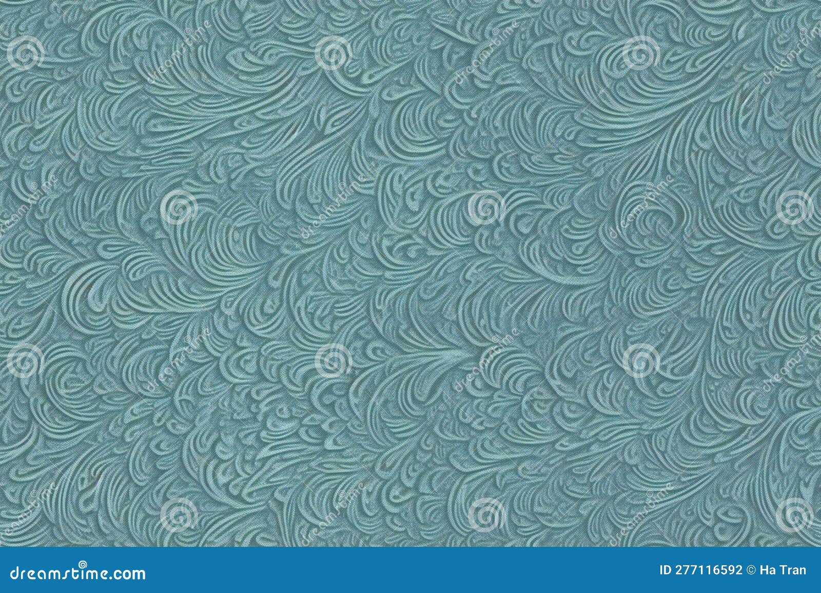 Turquoise Wallpaper with a Pattern in the Form of Spirals Stock ...