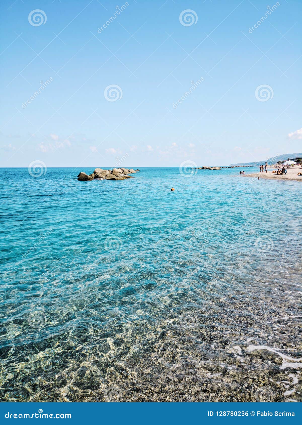 Turquoise water of Sicily stock photo. Image of contemplation - 128780236