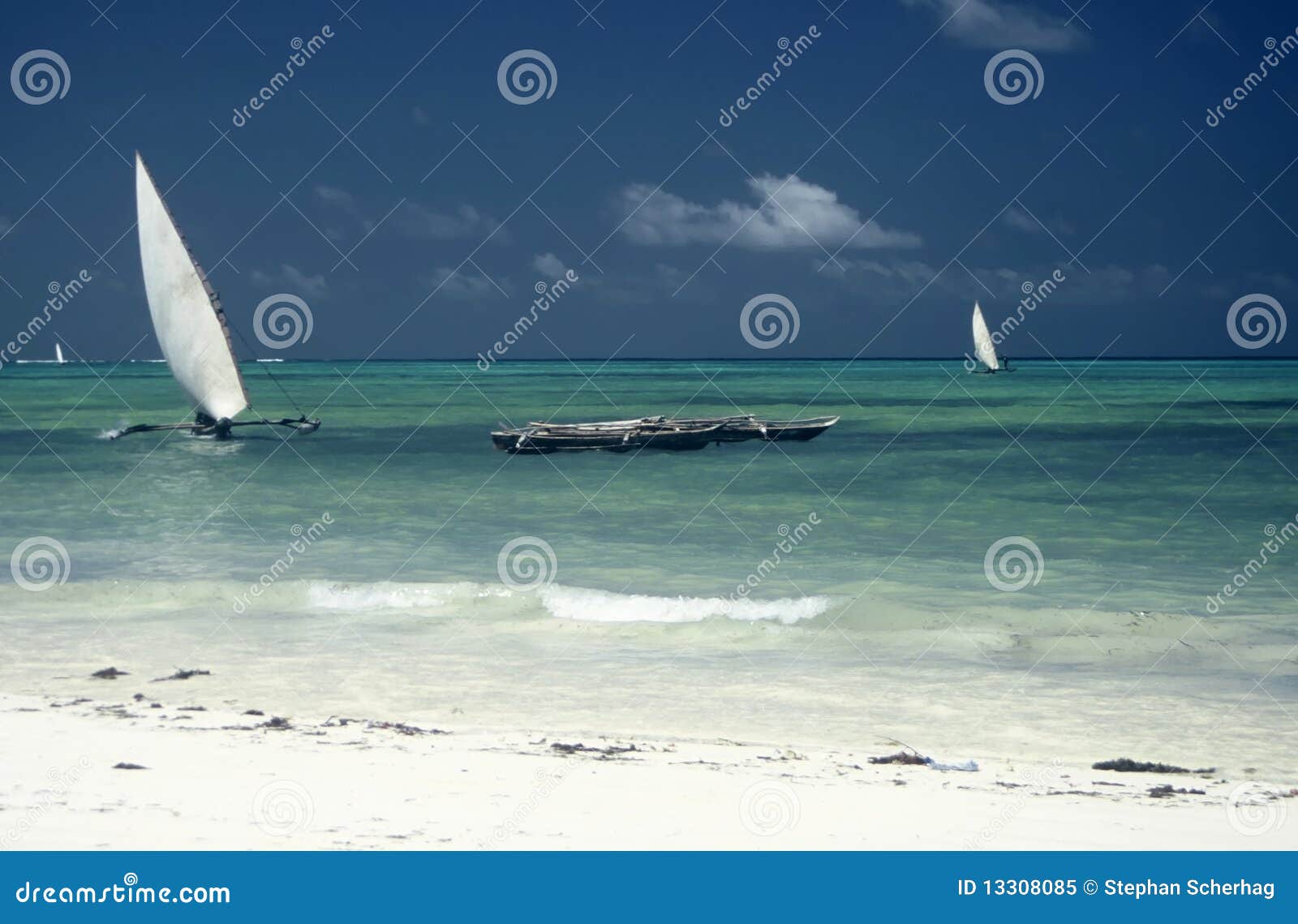 Turquoise Water, Zanzibar stock image. Image of surf - 13308085