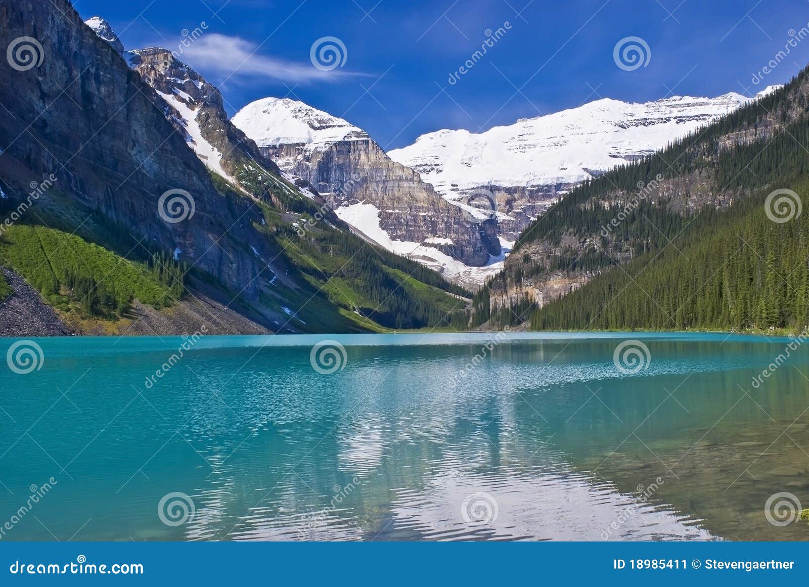 Turquoise Waters of Lake Louise Stock Image - Image of turquise, canada ...