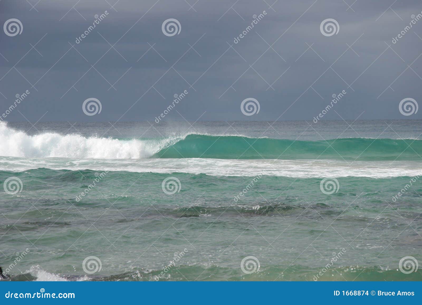 Turquoise wave breaking stock photo. Image of beach, island - 1668874