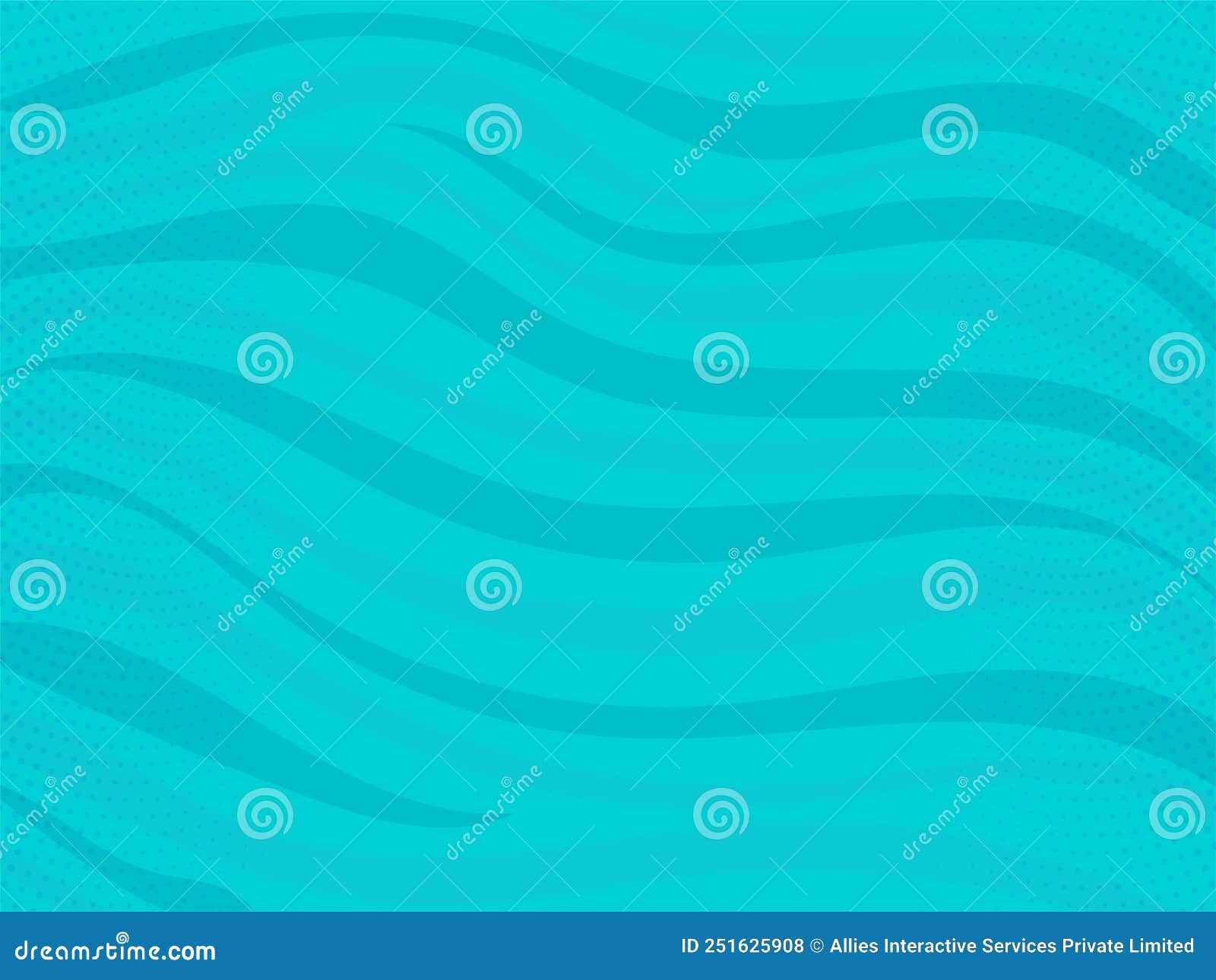 Turquoise Wave Dotted Pattern Stock Illustration - Illustration of frame, pattern: 251625908