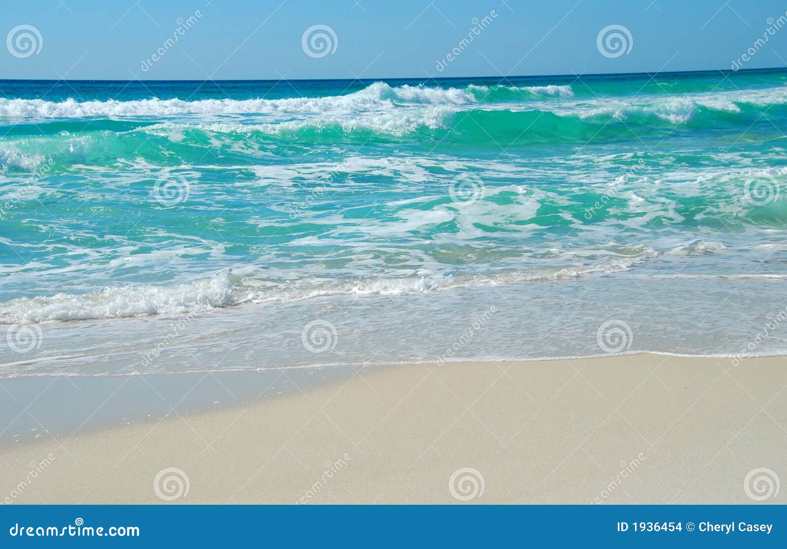 Turquoise Waves stock photo. Image of pensacola, caribbean - 1936454