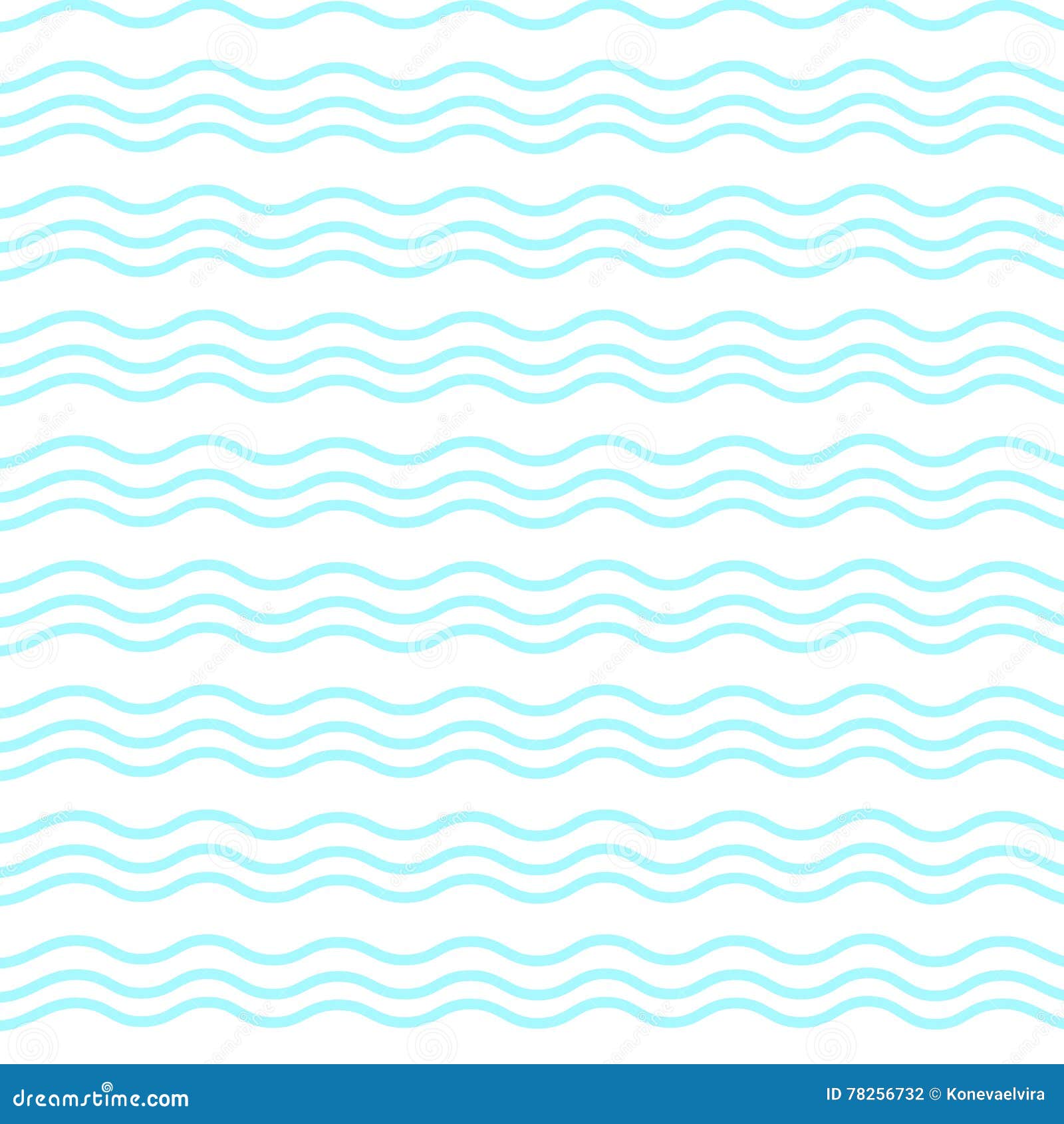Turquoise Wavy Line Vector Illustration. Geometric Pattern. Seamless ...
