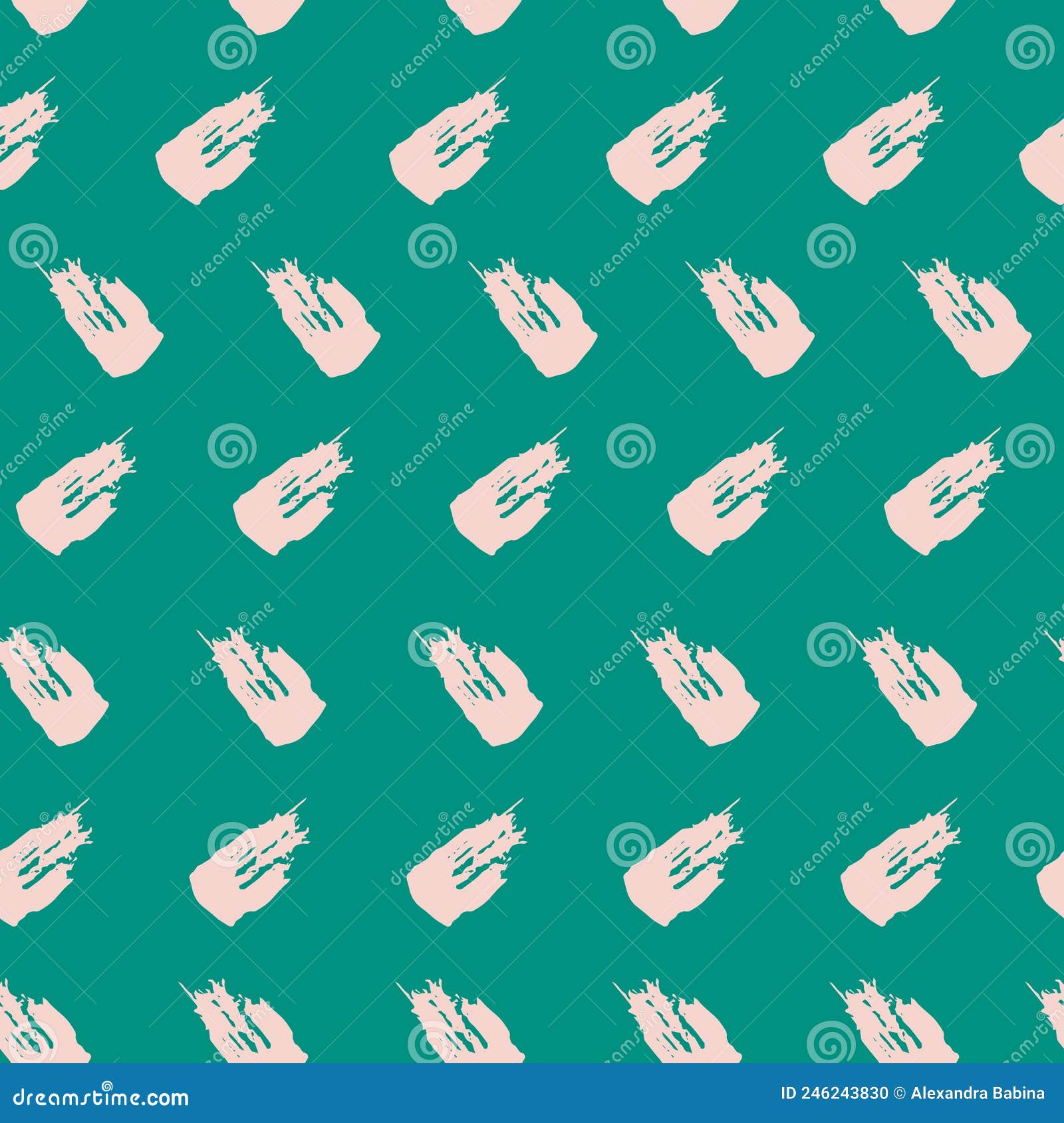 Turquoise and White Pattern with Rough Shapes. Stock Vector ...