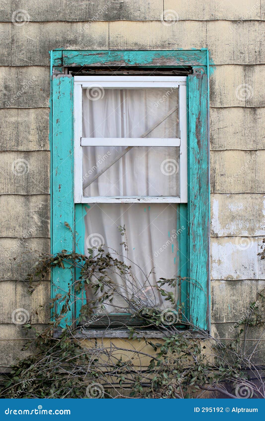 Turquoise window stock photo. Image of grunge, decayed - 295192