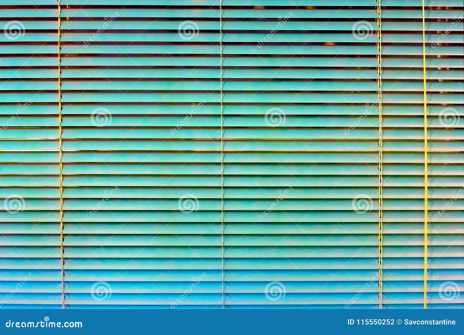 Turquoise window blinds stock photo. Image of material - 115550252