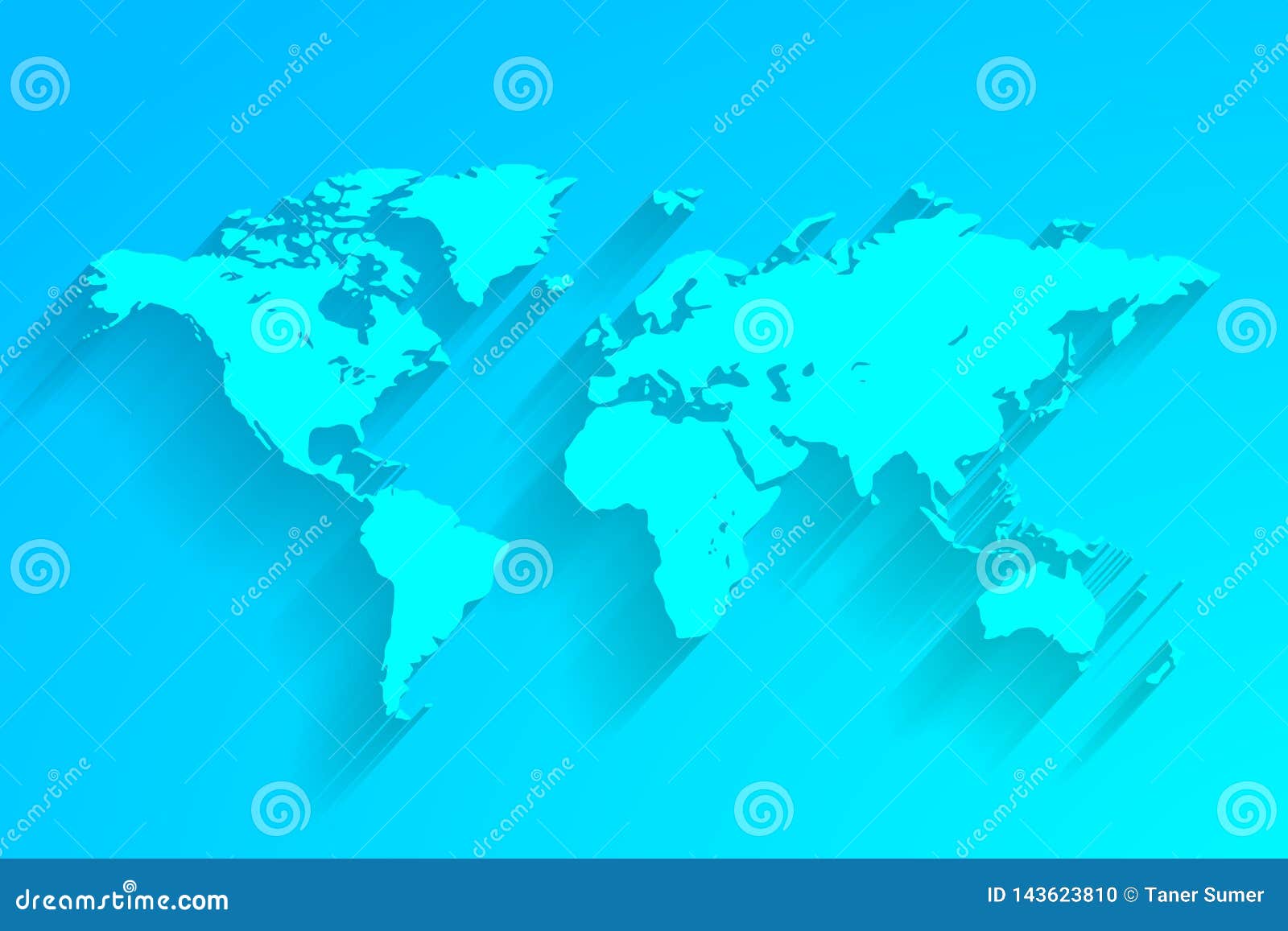 Turquoise World Map Background, Vector Stock Vector - Illustration of ...